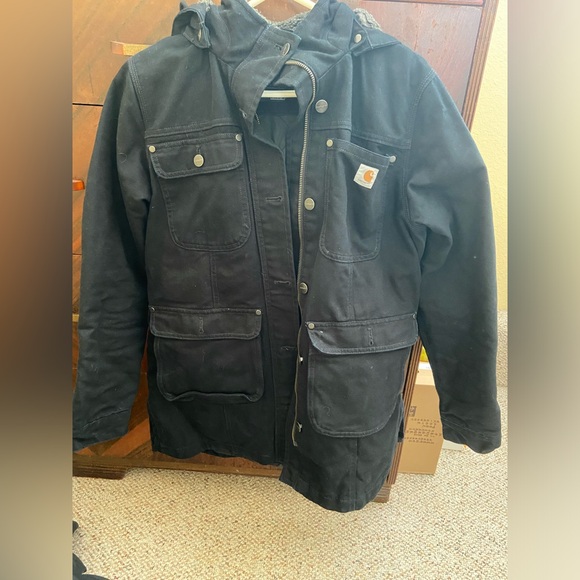 Carhartt | Jackets & Coats | Carhartt Field Jacket Black Womens M ...